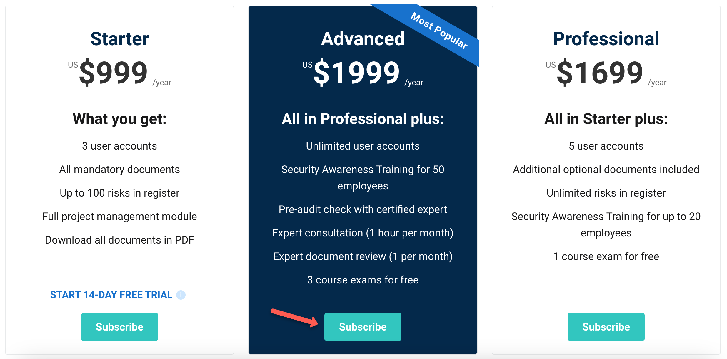 Subscription & Payments | Advisera Help Center