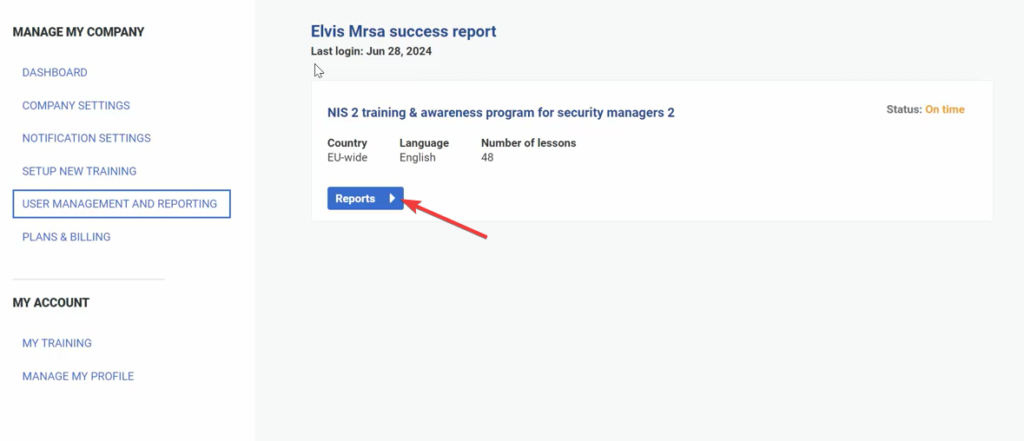 User management and reporting | Advisera Help Center